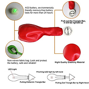 40 Pack LED Light Up Balloons, Mixed-Colors Flashing Party Lights Lasts 12-24 Hours, Glow in the dark For Parties, Birthdays Wedding Decorations And Halloween Christmas Festival,Fillable with Helium