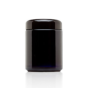 Infinity Jars 250 ml (8.3 fl oz) Tall Black Ultraviolet Refillable Empty Glass Screw Top Jar