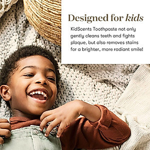 KidScents Slique Toothpaste by Young Living - 4 oz Tube - Gentle Dental Care for Kids - Premium Essential Oils - Citrus-Mint Flavor - Fights Plaque Removes Buildup and Stains - Fluoride and SLS Free