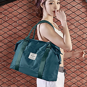 Travel Duffel Bag,Sports Tote Gym Bag,Shoulder Weekender Overnight Bag for Women