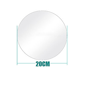 Mirror Trays for Table Wedding Centerpieces Decor Round 8 inch Set of 12 Acrylic Mirror Candle Trays Thickness 2mm
