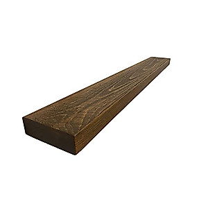 Joel's Antiques Floating Wall Shelf - 60-Inch Wood Decor & Long Shelf for Fireplace Mantel, Bookshelf, & Farmhouse - Wall-Mounted Rustic Stand, Wooden Hanging Display - Medium Brown, 60" x 8" x 2"