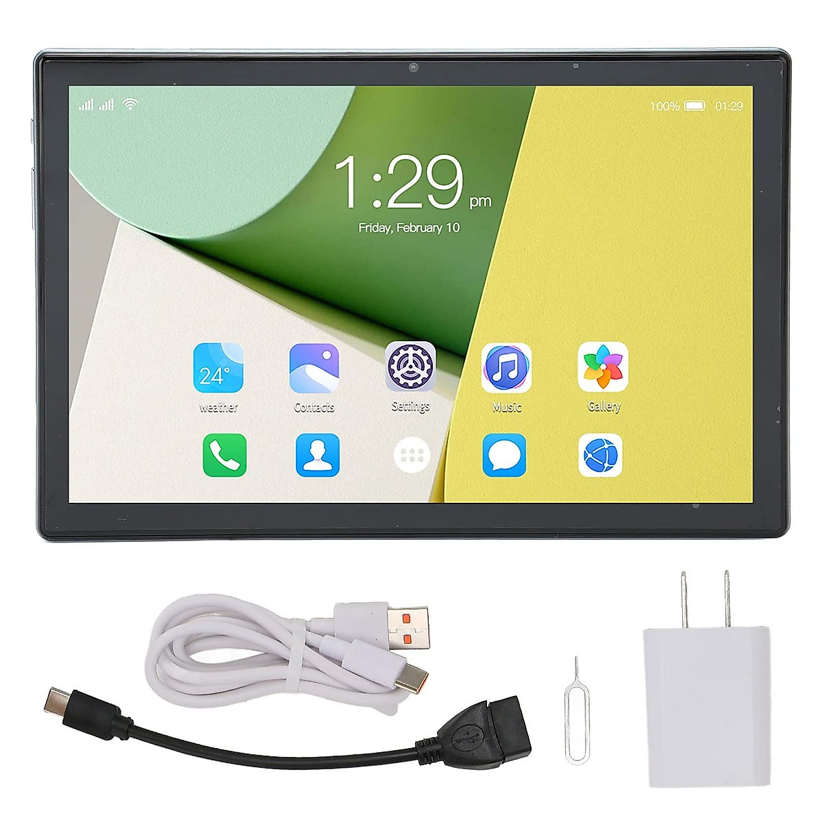 aqxreight 4G Call Tablet, Dual SIM Dual Standby 5G WiFi 100-240V FHD Tablet 8 Core CPU for Android 12 for Reading (US Plug)