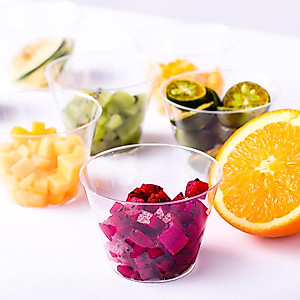 JOLLY CHEF 500 Plastic Shot Glasses 2 oz Disposable Cups 2 Ounce Plastic Shot Cups Ideal Plastic Tumbler Perfect for Halloween, Thanksgiving, Christmas Party