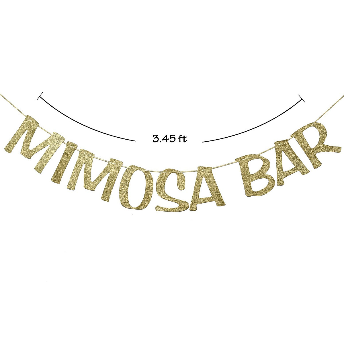 Mimosa Bar Sign Banner Gold Glitter Decorations for Bridal Shower Champagne Brunch Baby Shower Wedding Engagement Birthday Party Graduation Fiesta