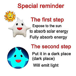 Wahahay Fluorescent Plush Toy, Glow in The Dark Plush,Happy Star Stuffed Doll，All Star Collection Star Man Stuffed Plush