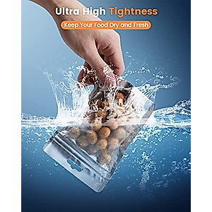 Resealable Bags, Mylar Bags Smell Proof Bags with Clear Window,Packaging Bags for Storage Coffee Beans, Cookie, Lipstick, Candy，White