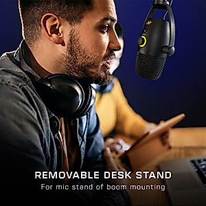 NEAT Microphones Neat Bumblebee II - Professional Cardioid Directional USB Condenser Microphone with 24 bit/96 kHz Digital Audio for Recording, Streaming, Podcasting, and Gaming - Black