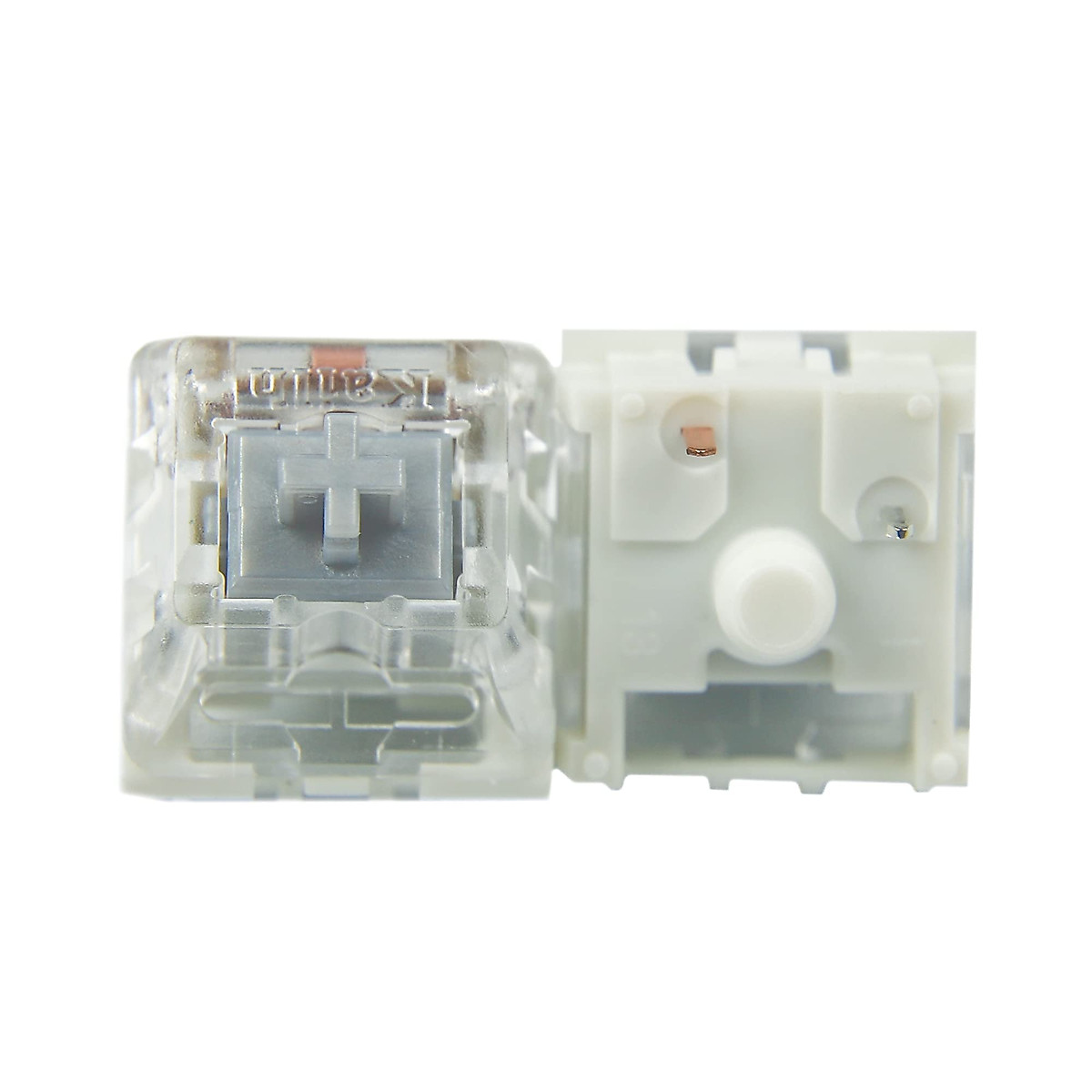 70 PCS Kailh Speed Gold Silver Copper Bronze Pink Pro Purple Light Green MX SMD 3 Pin RGB Switches for Backlit Mechanical Gaming Keyboard (Speed Silver)