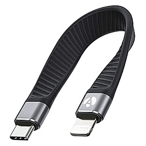 Afterplug USB C to Lightning Cable Short 0.4ft Apple MFi Certified iPhone USB C Cable 30W Fast Charging for iPhone 14/I4 Pro/14 Pro Max/13 12 Pro Max/11/ SE/XR, AirPods, iPad Air Mini, MacBook - Black