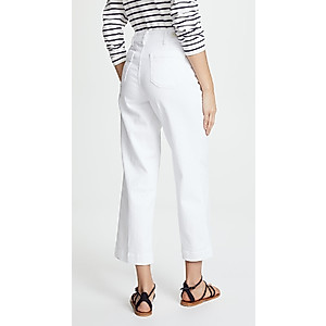 PAIGE Women's Nellie Culotte Jeans, Crisp White, 26