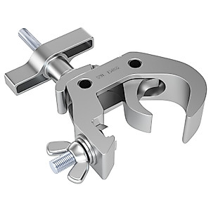 MFL. Heavy Duty Truss Clamp, 330 lb Aluminum Alloy DJ Light Clamps, Fits 1.5-2.0 Inch Truss for Stage Lighting Projector Par Lights, TUV Certificated ID: 50393001, Silver, Pack of 4