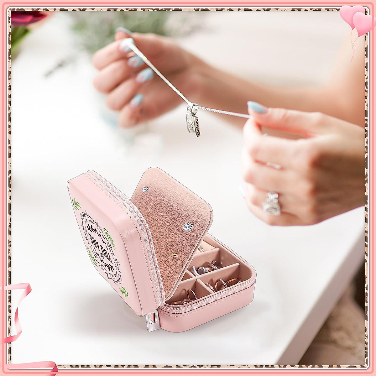 LEJIAJINW Encouragement Get Well Soon Gifts for Women, Christian Religious Spiritual Gifts, Self Care, Thank You Gifts for Women, Unique Birthday Gifts Idea for Mom on Mothers Day- Travel Jewelry Box