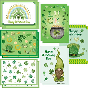 ceiba tree Happy St. Patrick's Day Cards 12 Pack Assorted Greeting Notes Cards with Envelopes