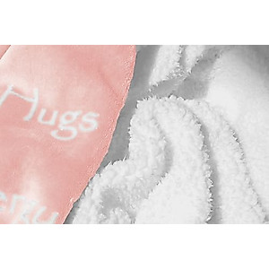 Compassion Blanket - Strength Courage Super Warm Hugs, Get Well Gift Blanket Plush Healing Thoughts Positive Energy Love & Hope, Cancer Support Gift for Women 50 x 65 (Pink, One Size)