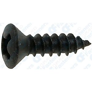 100#6 X 1/2" Phillips Oval Head Tapping Screws Black
