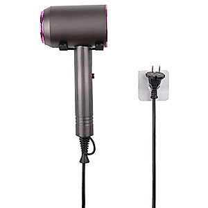 Universal Hair Dryer Bracket Wall Mount Shelf Hair Dryer Holder, Wall Mount Bathroom Hair Blow Dryer Rack, Wall Hair Dryer( Black)