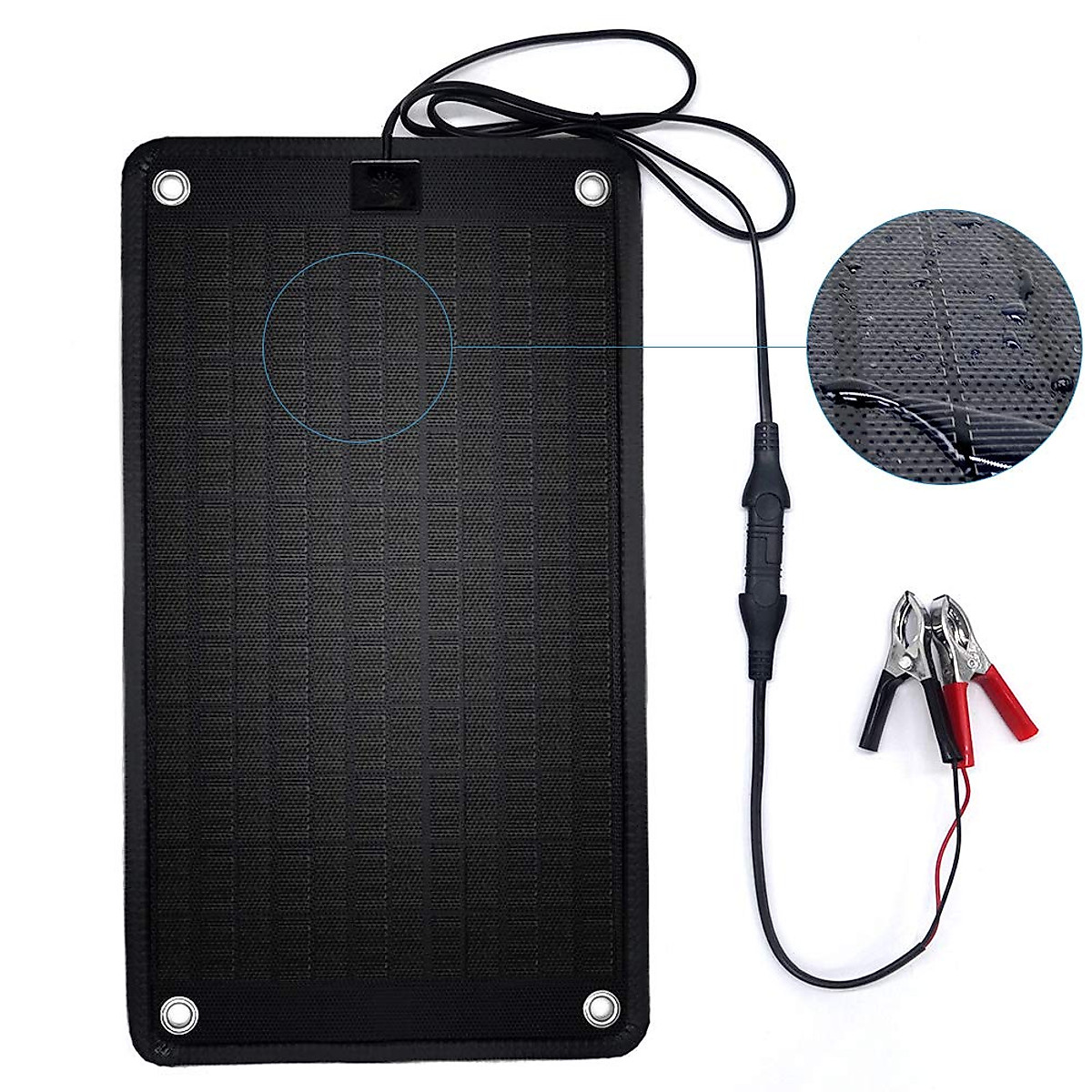 PowerEZ 24Volt 10 Watts Solar Battery Charger for Trolling Motor,Boat, RV & Marine, 0.28 Amp Trickle Solar Charger, Self Regulating-No Experience Plug & Play Design, Dimension:16.14 X 9.13x0.31inch