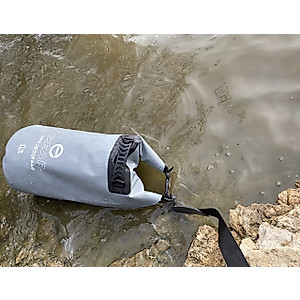 Enthusiast Gear Dry Bag Cooler - Roll Top Insulated Backpack – Portable, Collapsible, Waterproof with Padded Shoulder Strap - Perfect for Kayaking Fishing Beach Hiking -15L (White)