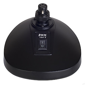 LyxPro XBM-8 Microphone Desktop Base with Built-in XLR Socket for Podium & Gooseneck Microphones Anti-slip Table Top Base On/Off Switch