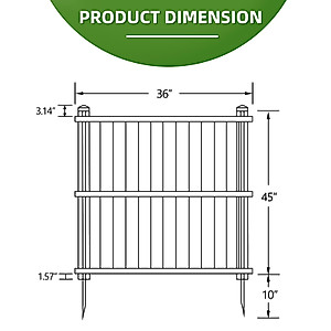 FLYYIBO Outdoor Privacy Screen, No Dig White Vinyl Privacy Fence Screen Kit for Pool Equipment Enclosure, Trash Can Enclosure for Outside (36" W x 48" H, 2 Panels)