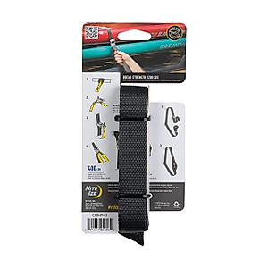 Nite Ize Dual CamJam Tie Down System - Tie Downs - Ratchet Straps - Tie Down Straps for Trucks & Cars - Luggage Strap for Camp Gear - Tie Downs Moving Supplies - 8 ft Strap, Black