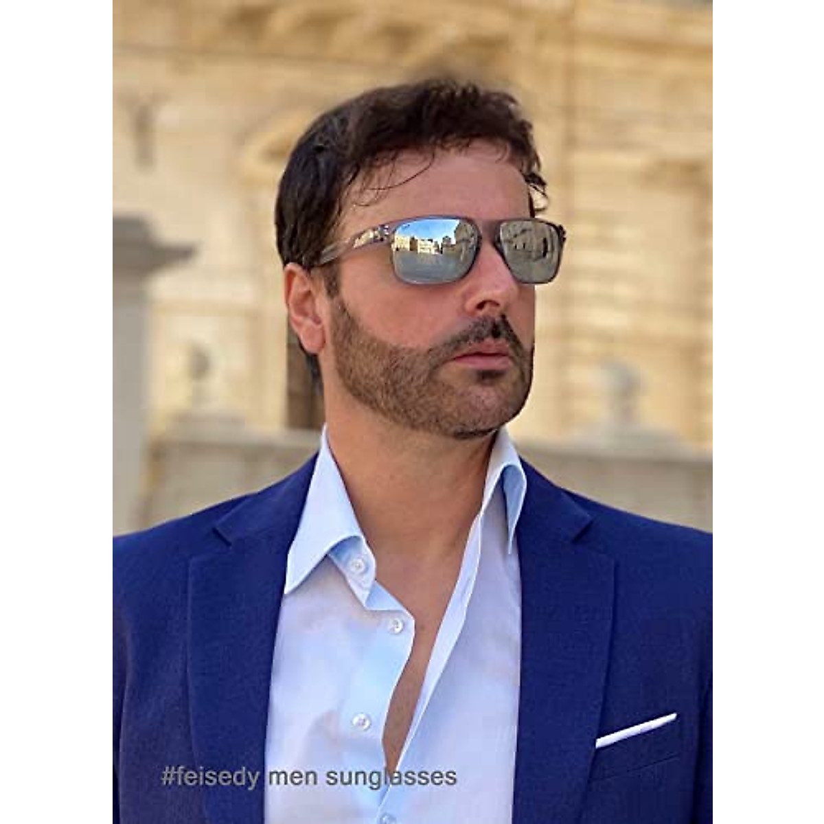 FEISEDY Classic Polarized Square Sunglasses Men Women UV Protection Sun Glasses Cycling Driving Sports Glasses B2234