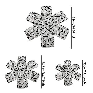 3Pcs Pot and Pan Protectors,3 Different Size Anti-Slip Pan Protectors for Stacking ，Use for Storing Pots, Pans, Frying Pans, Bowls or Other Cooking Utensils(11" × 11"/14" × 14"/15" × 15")
