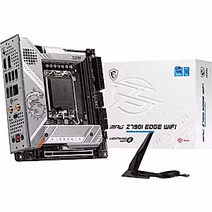 MSI MPG Z790I Edge WiFi Gaming Motherboard (Supports 12th/13th Gen Intel Processors, LGA 1700, DDR5, PCIe 5.0, M.2, 2.5Gbps LAN, USB 3.2 Gen2, Wi-Fi 6E, Mini-ITX)