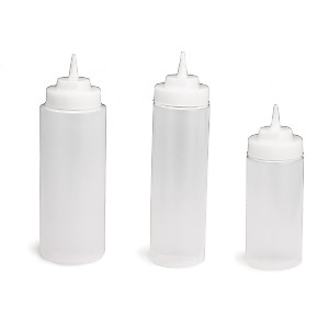 Tablecraft 16 Oz Natural Wide Mouth Squeeze Dispenser (11663C) 12/Box