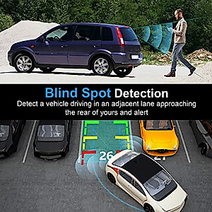 Pelsee P10 Pro 10" 4K Mirror Dash Cam, Rear View Mirror Camera Smart Driving Assistant w/ADAS and BSD, Night Vision Dash Cameras Front and Rear, Voice Control,Parking Monitoring,Free 32GB Memory Card