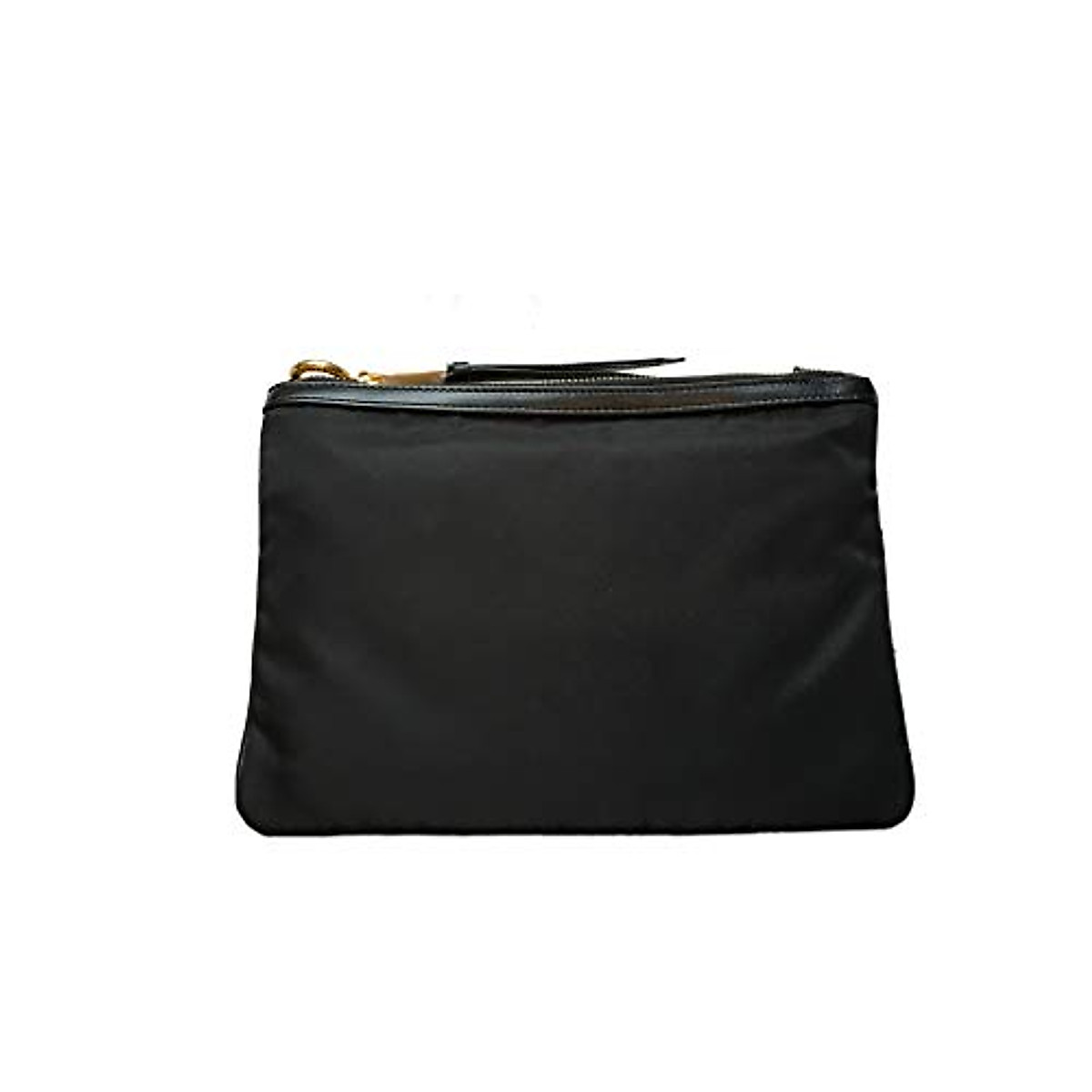 Prada Bandoliera Tessuto Nylon Soft Calf Trim Black Crossbody Bag 1BH046