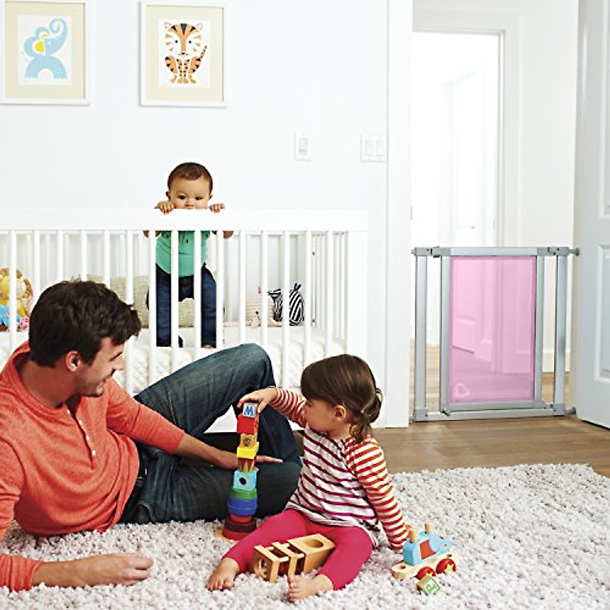 Munchkin Vibe Mesh and Steel Baby Gate, Cherry, Model MKSA0511-011