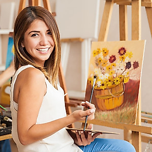 KEFF Canvases for Painting - 24 Pack Blank Canvas Panels Set Boards for Acrylic, Oil, Tempera & Watercolor Paint - 100% Cotton Art Painting Supplies for Adults & Kids