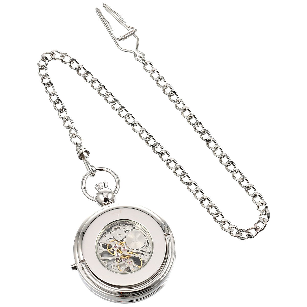 Charles Hubert 3850 Mechanical Picture Frame Pocket Watch