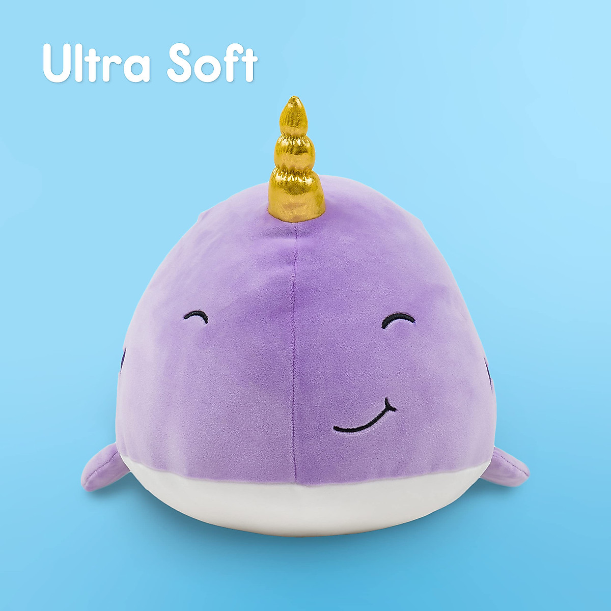 Snuggie Buggies Narwhal Stuffed Animal Ultra Soft Plush Cute Narwhal Toy Plushie Stuffed Animals for Kids