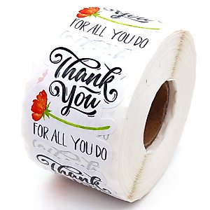 Muminglong 1.5 Inch Thank You for All You Do Stickers, Small Shop Stickers, Thank You Sticker,Small Business, Packaging Sticker, 500 PCS
