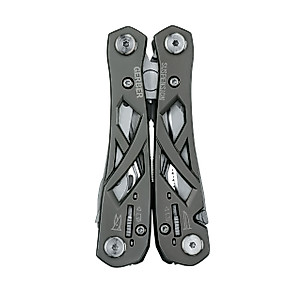 Gerber Gear Suspension 12-in-1 Needle Nose Pliers Multi-tool - Multi-Plier, Wire Cutter, Crosspoint and Flathead Screwdriver Set, Small Scissors - EDC Gear and Equipment - Gifts for Men - Gray