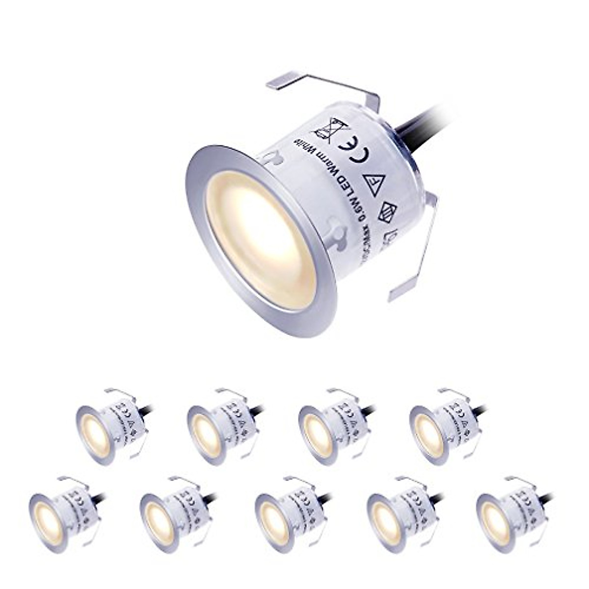 LED Deck Lights Kit 12V Waterproof Recessed Outdoor Lighting