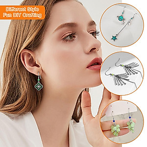 120pcs Hypoallergenic Earring Hooks for Jewelry Making,Ear Wires Fish Hooks French Wire Hooks Colorful Fish Hook Earrings French Ear Wires for DIY Earring Making Supplies Kit(Random Color)