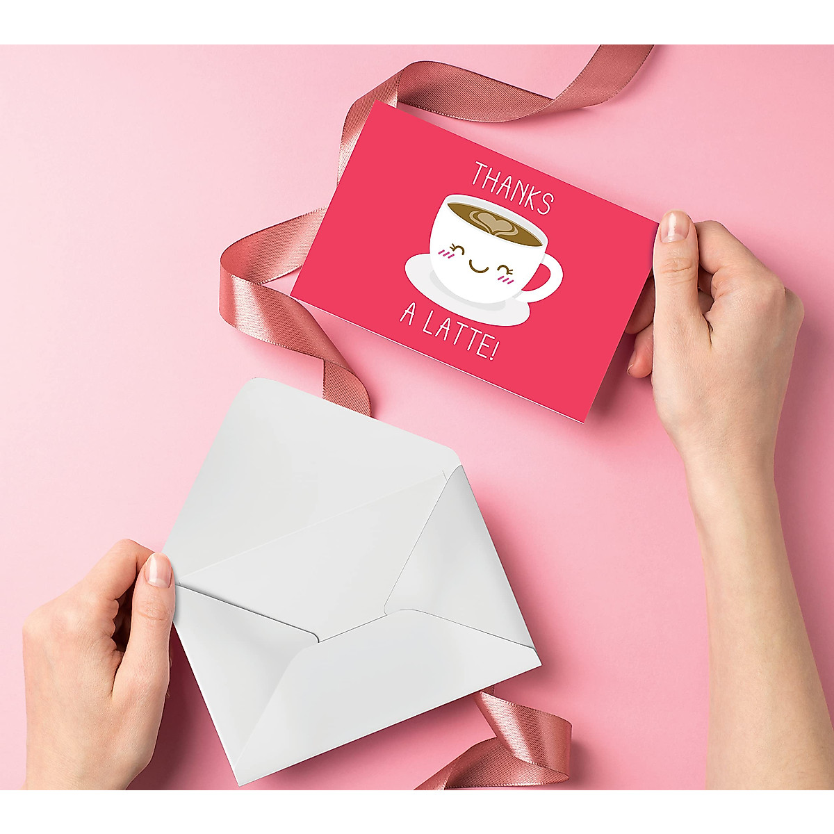 Better Office Products 50 Pack Funny Thank You Cards, 4 x 6 in with Envelopes, Funny Pun Notecards, 10 Cover Designs, 50 Count Boxed Set