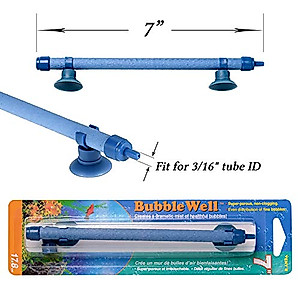 Quickun Aquarium Air Stone Bubble Wall Tube Oxygen Diffuser Bar Decor Accessory for Fish Tank 7 Inch Length,2PCS