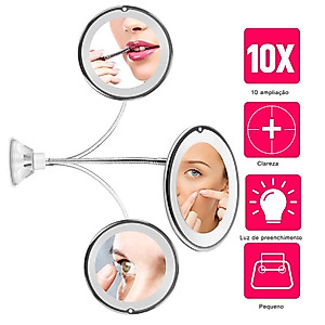 FQYYDD Illuminated Makeup Mirror Make-Up Mirror With Led Light Beauty Mirror