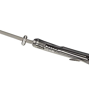 CRKT Xan EDC Folding Pocket Knife: Everyday Carry Plain Edge Folder with Frame Lock, Clip Point Blade with Bead Blast Finish, Carbon Fiber and G10 Handle 2085