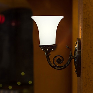 Beaupretty Glass Lampshade Glass Light Covers Bell Shaped Lampshade Ceiling Light Shade Wisteria Lamp Ceiling Lamp Light Shell Bedside Lamp Shade Chandalier Branches White Chandelier Shade