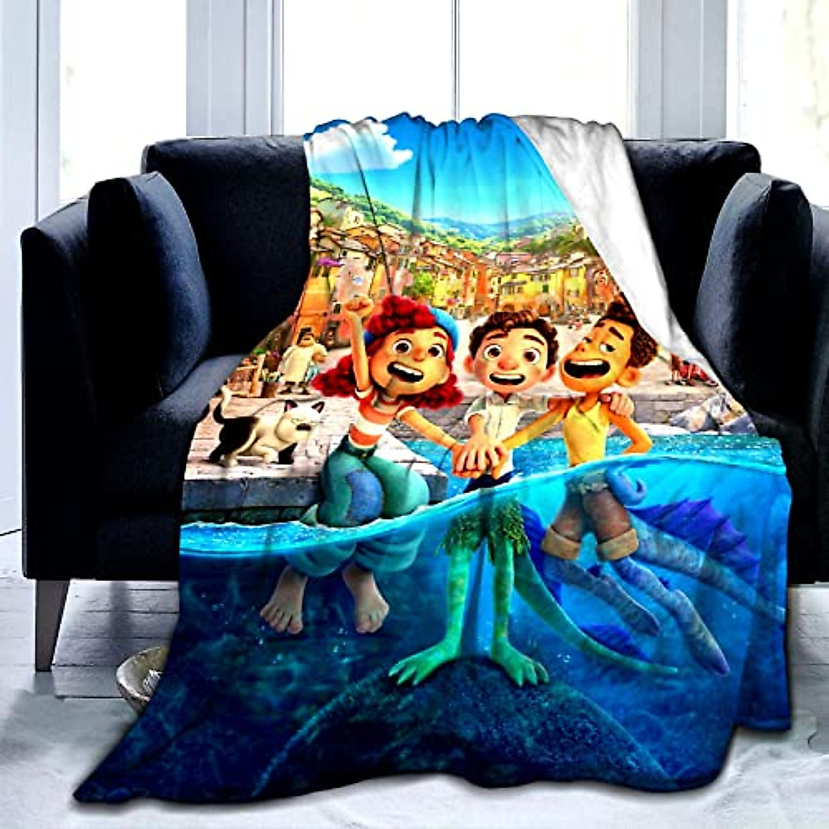 Super Soft Blanket Flannel Fleece Throw Blankets Soft Cozy Fuzzy Sea Monsters Bedding for Kids Adult Gifts 50"x40"