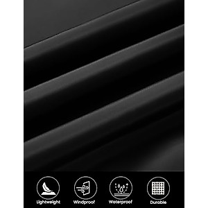 COOFANDY Men Flight Bomber Jacket Lightweight Softshell Jackets Zip Up Windbreaker Outwear Black