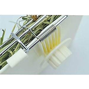 SunshineBio Hay Feeder Less Wasted Hay Rack Manger for Rabbit Guinea Pigs Chinchilla (White,1 Pack)