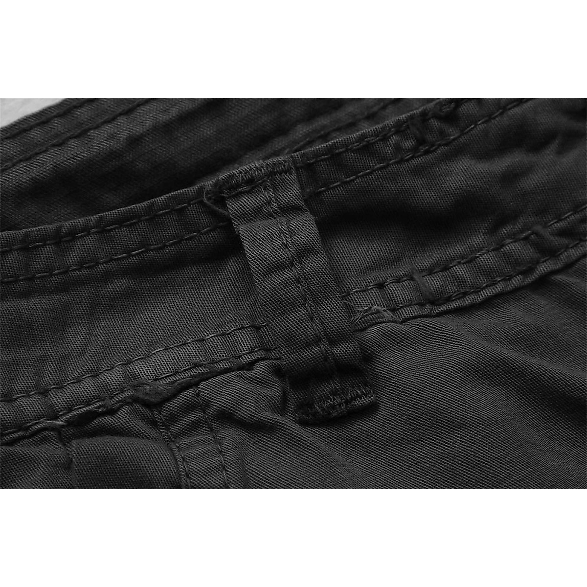 Men's Relaxed Fit Camo Cargo Shorts Lightweight Multi Pocket Outdoor Short Pants Casual Hiking Tactical Shorts (Black 1,36)