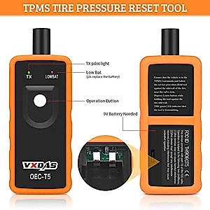 VXDAS TPMS Relearn Tool for GM Tire Sensor TPMS Reset Tool Tire Pressure Monitor System Activation Tool OEC-T5 for GM Buick/Chevy/Cadillac Series Vehicles 2023 Edition